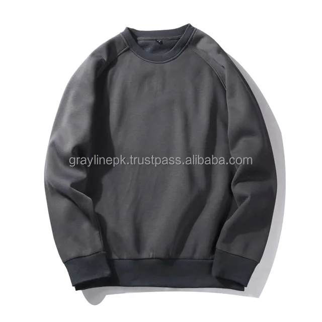 Custom Plain Unisex Sweatshirts Men 100% Cotton Plain Bulk Sweatshirt ...