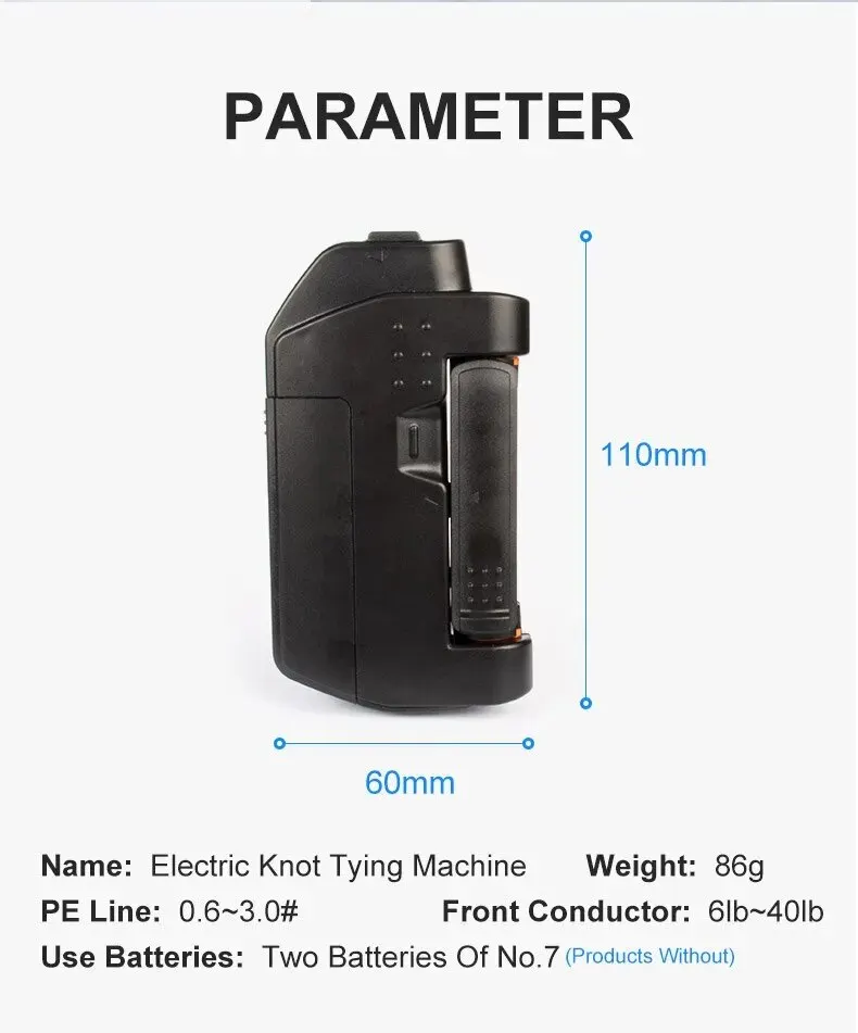 Leydun Hot Electric Knotter Fishing Tools Assist Gt Pr Fg Knot Knotting Machine Fishing Bobbin ...