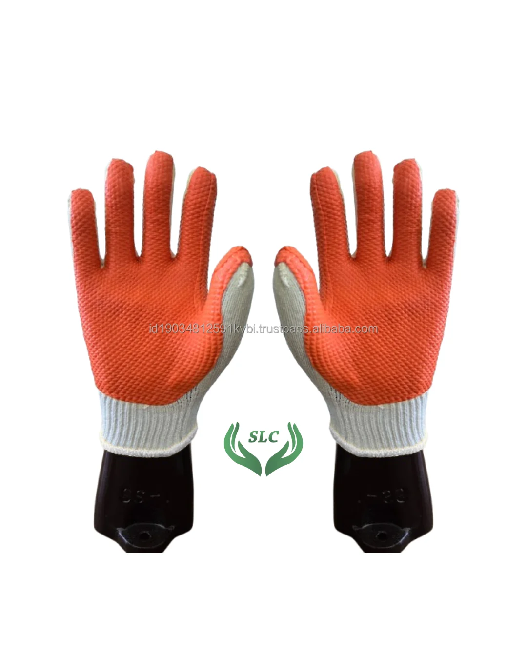 Diamond Groove Rubber Laminated Cotton Gloves Anti-Cut Anti-Impact Anti ...