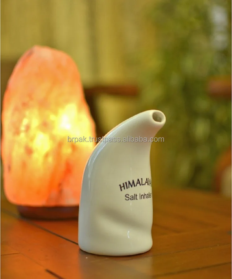 Himalayan Salt Inhaler - Refillable Porcelain Oval Pipe
