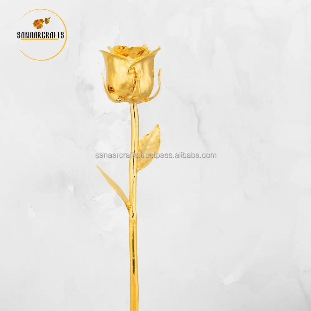 Rose Gold Flower Dipped Real Natural Gold Plated 24k Gold Foil Rose ...