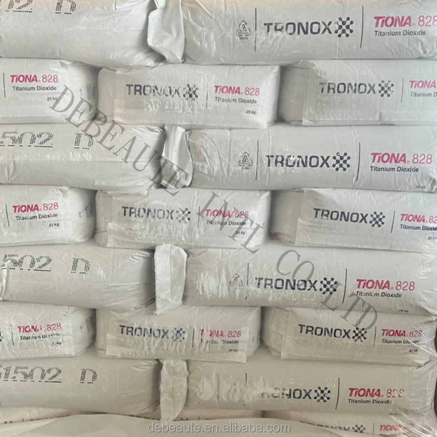 Rutile 급료 TiO2 건축, 산업 코팅 Tronox TiONA CR-828 를 위한 백색 분말 이산화티탄 안료 ...