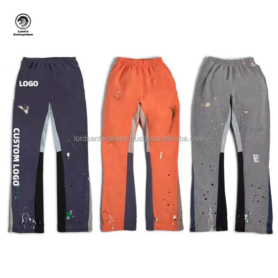 100% Cotton Custom Flared Sweatpants Loose Men Flared Jogger Pant ...