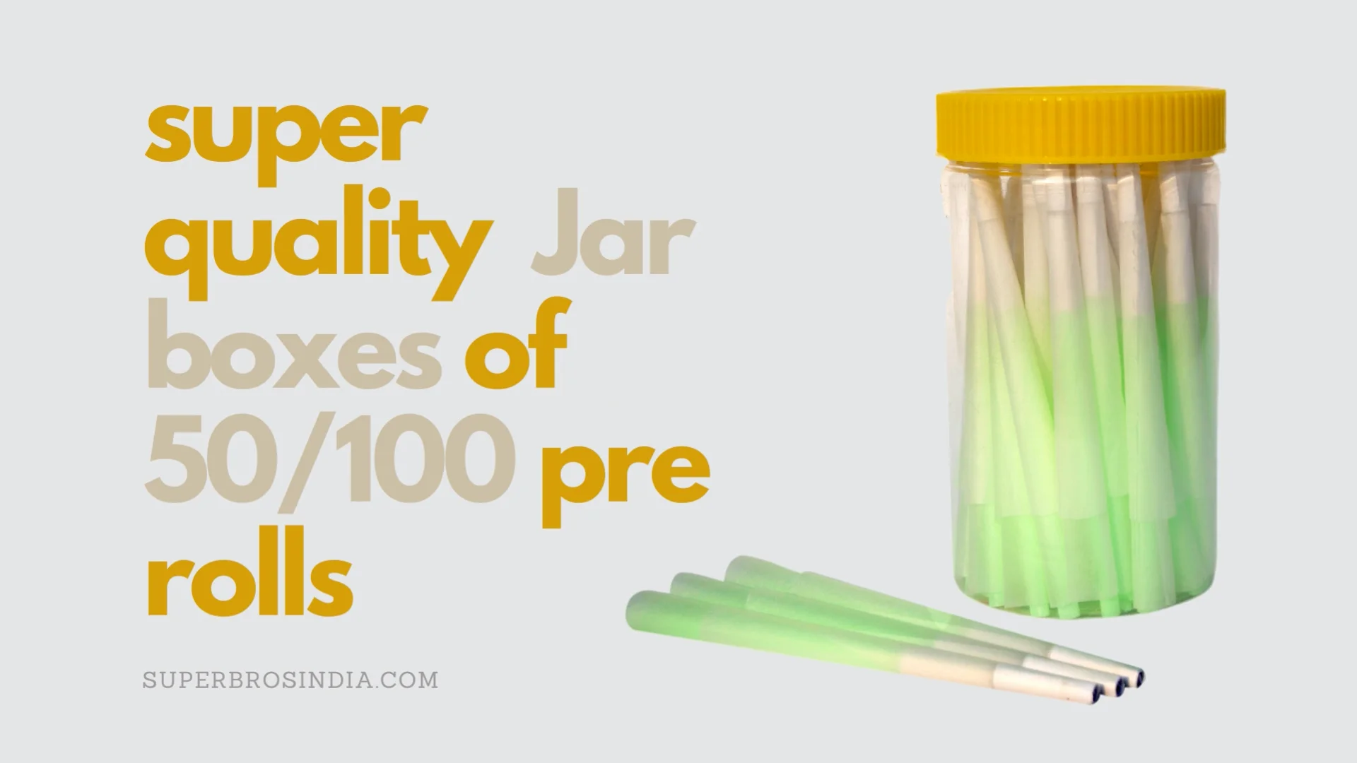 Pre Rolls Customised Logo Jars 50 Cones Bleached King Size - Buy Pre ...