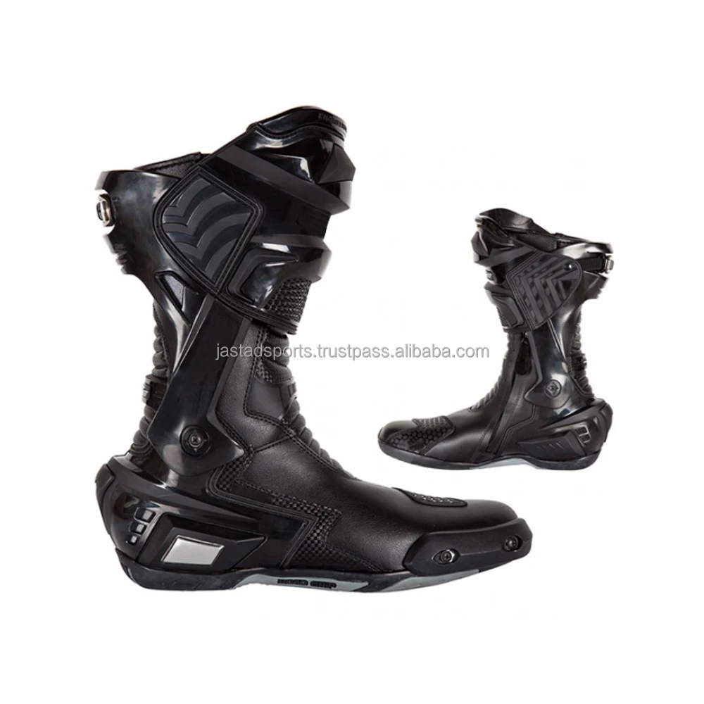 Motorcycle Leather Boots Sports Safety Ride Motorbike Boots High ...