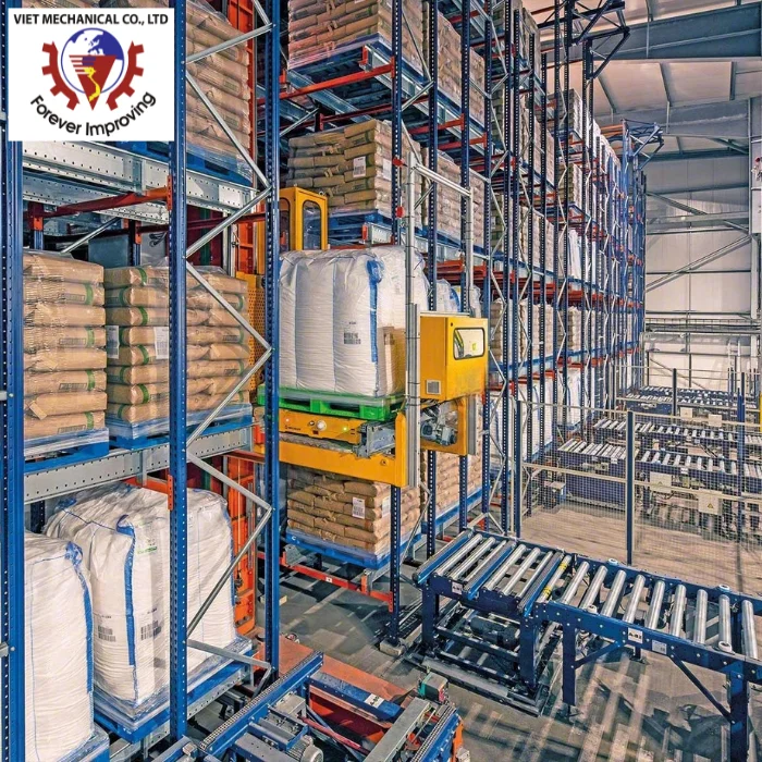 Adjustable Heavy-Duty Warehouse ASRS Racking System Strong Bearing ...