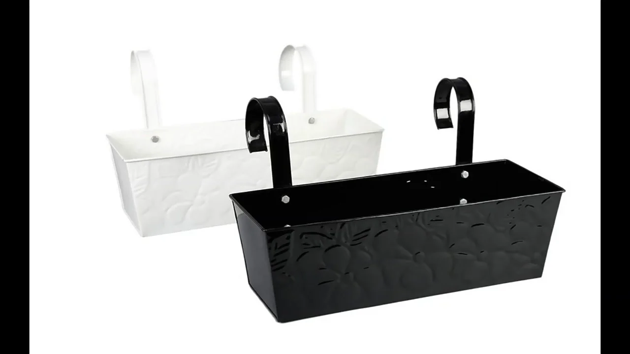 Wholehouse Flower Pots Rectangular Planter Garden Railing Planters ...