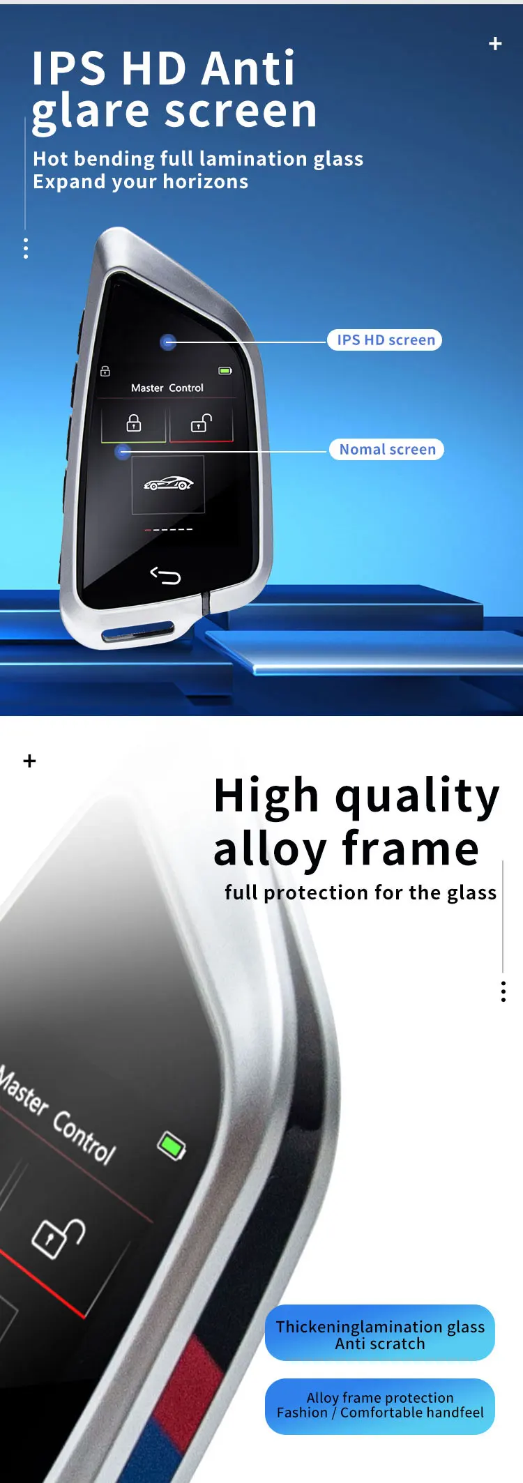 OVI Smart Car Key LCD Fob: Keyless Entry, Auto Lock & Unlock, Remote ...