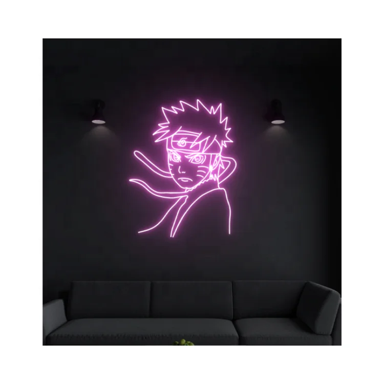 Na.ruto uzumaki neon sign Anime Na.ruto Neon Sign Bedroom Japanese ...