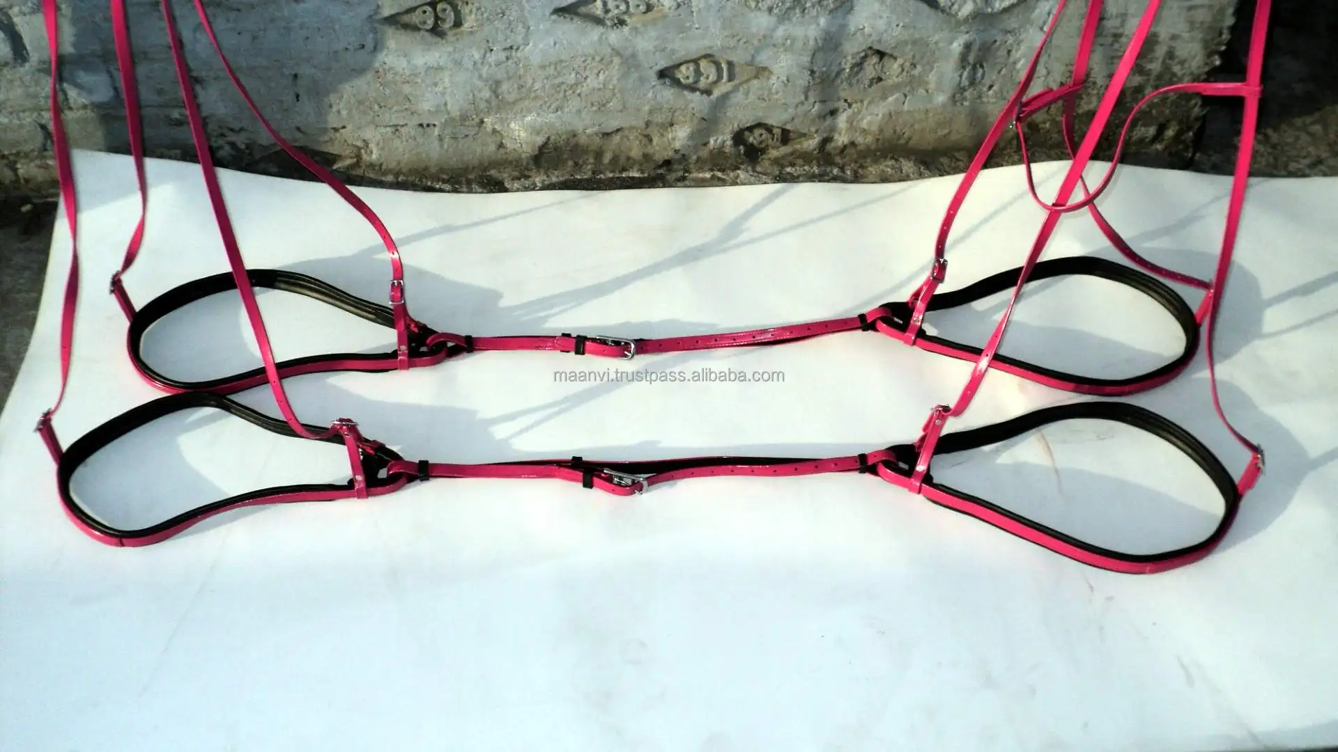 Custom PVC Horse Hoppes Set of 4 PCS - Padded Girths in Varied Sizes ...