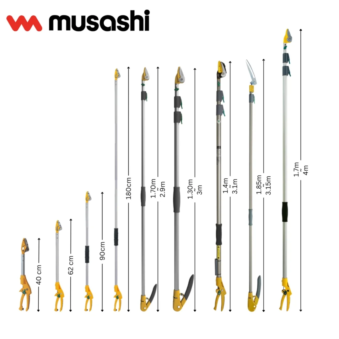 Musashi Telescopic Tree Pruner Long Reach Cut And Hold Bypass Anvil ...