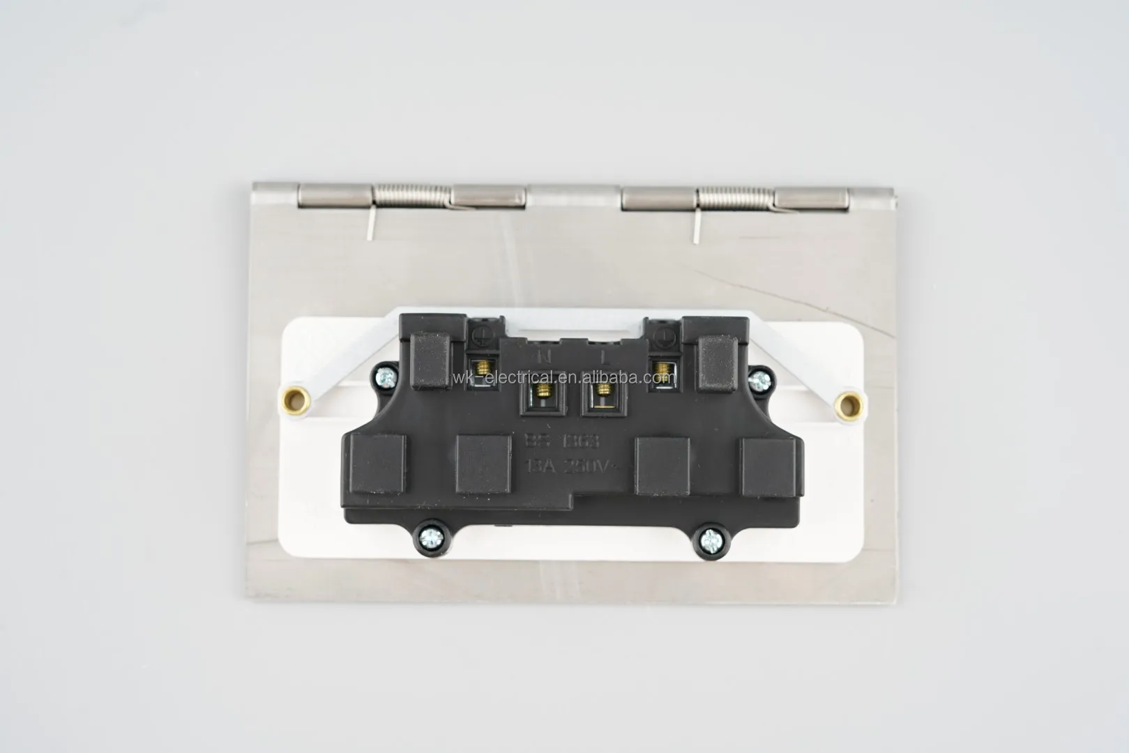 WK Stainless Steel 13A 2 Gang Floor Socket - Durable & Reliable