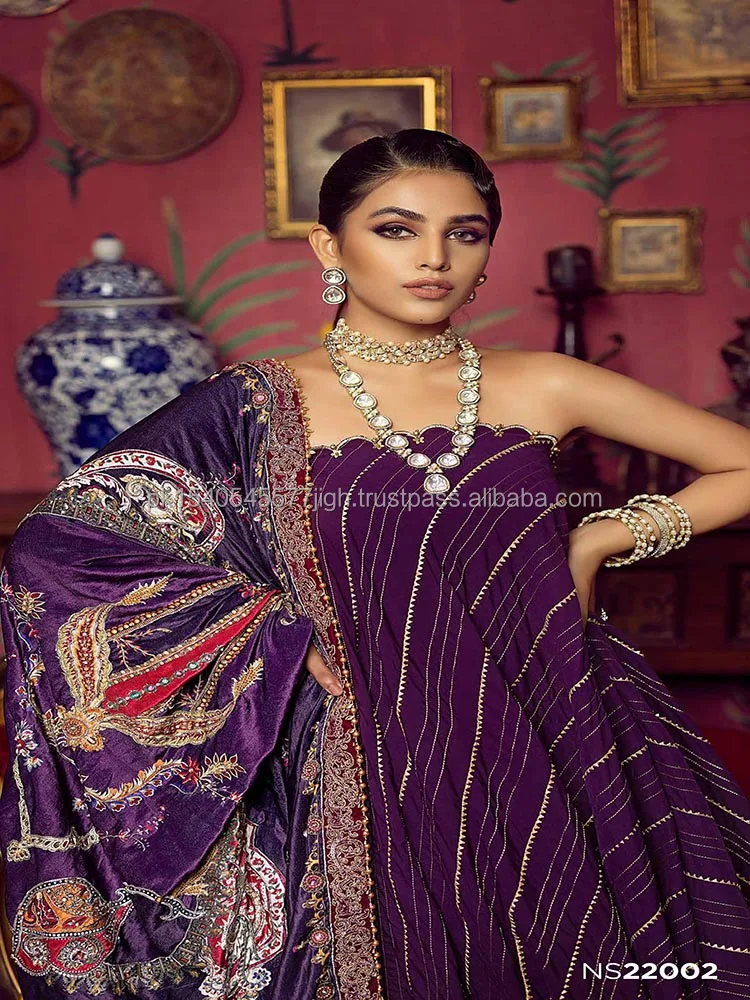 Ss Winter Collection Gul Ahmed Noor-e-chasham Velvet Shawl Collection ...