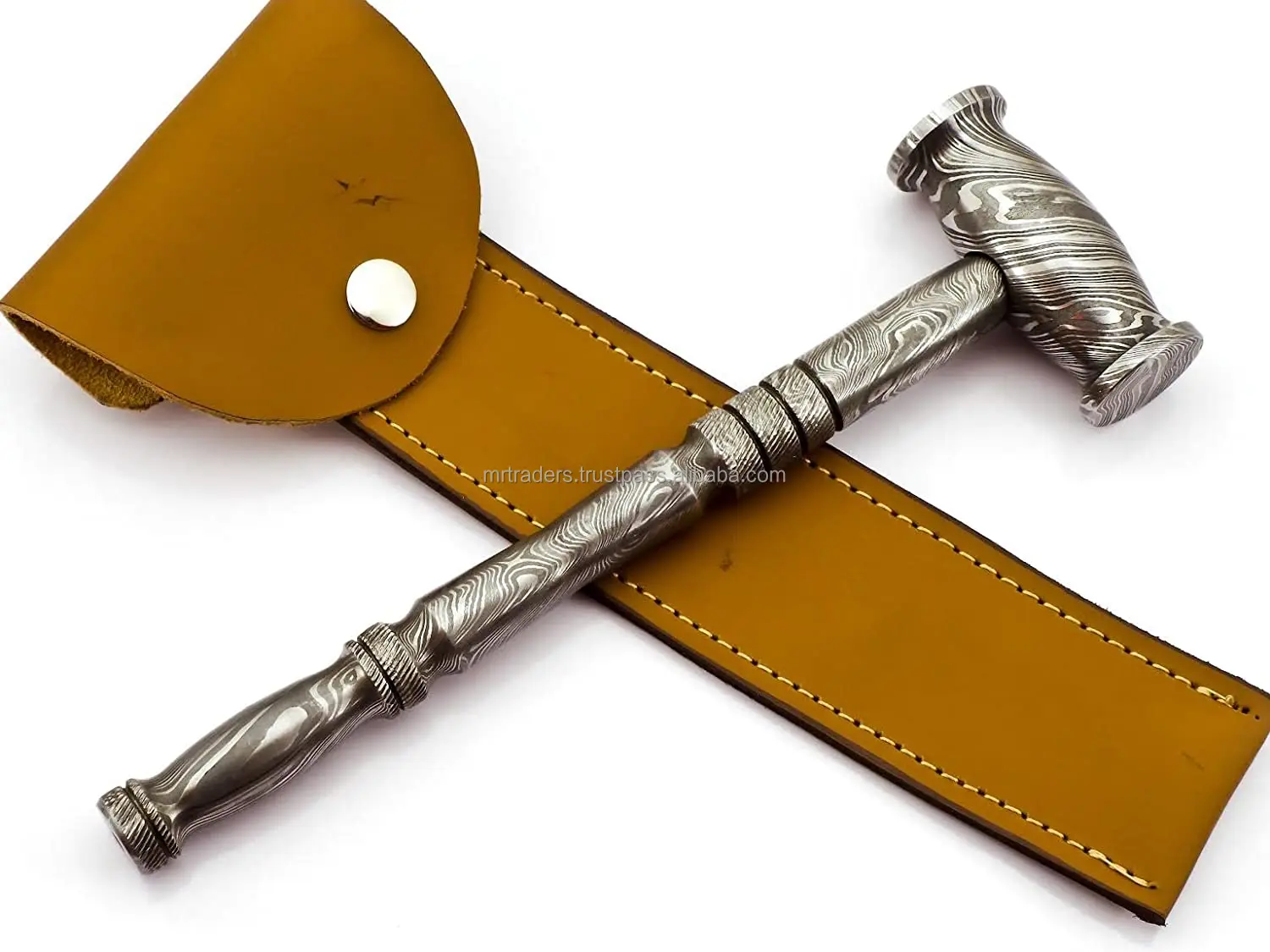 Handmade Damascus Steel Hammer Mini Hammer Survival Multi Tool Hammer ...