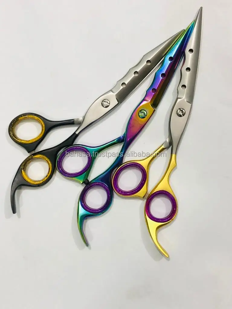 Barber Scissors Japanese Steel 6 And 6.5 Inches Hair Scissors Titan ...