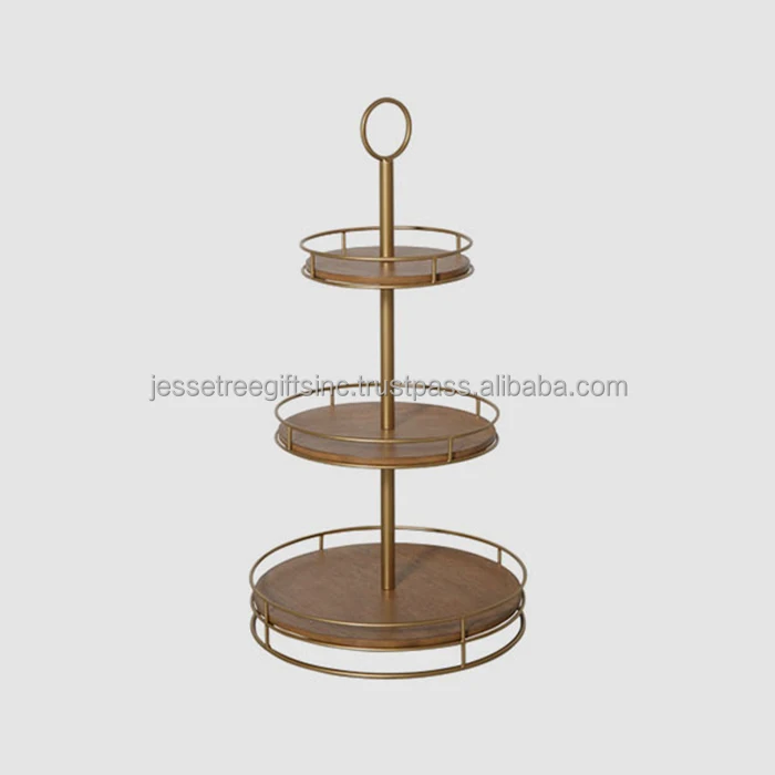 Metal Sheet Cake Stand With White Powder Coating Finishing Round Shape ...