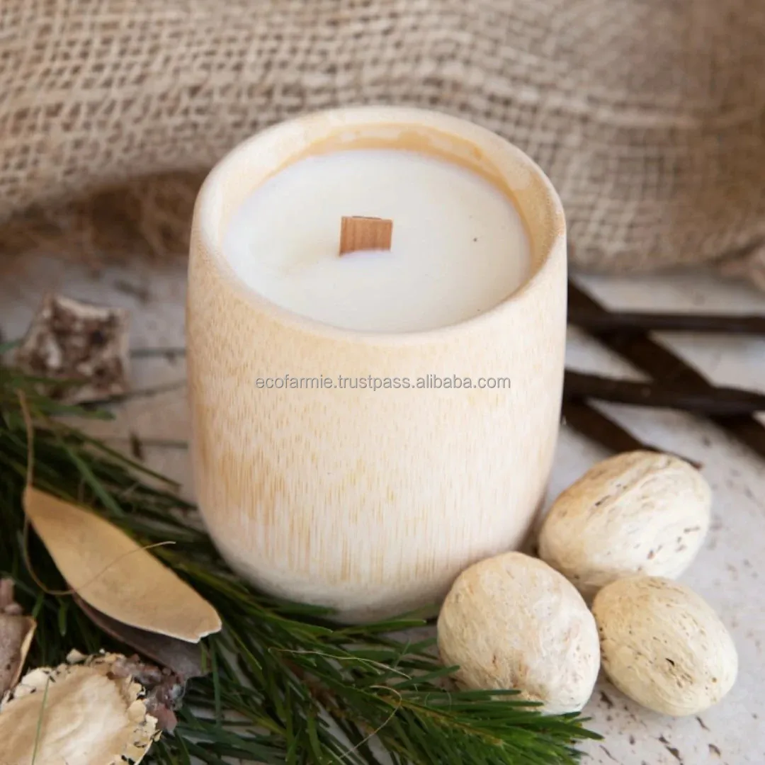 Real Bamboo Candle - Eco Friendly, Customizable & Wholesale