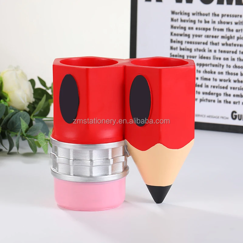 Pencil Shaped Pen Holder Dispenser Shaped Container Pencil Cups Storage ...