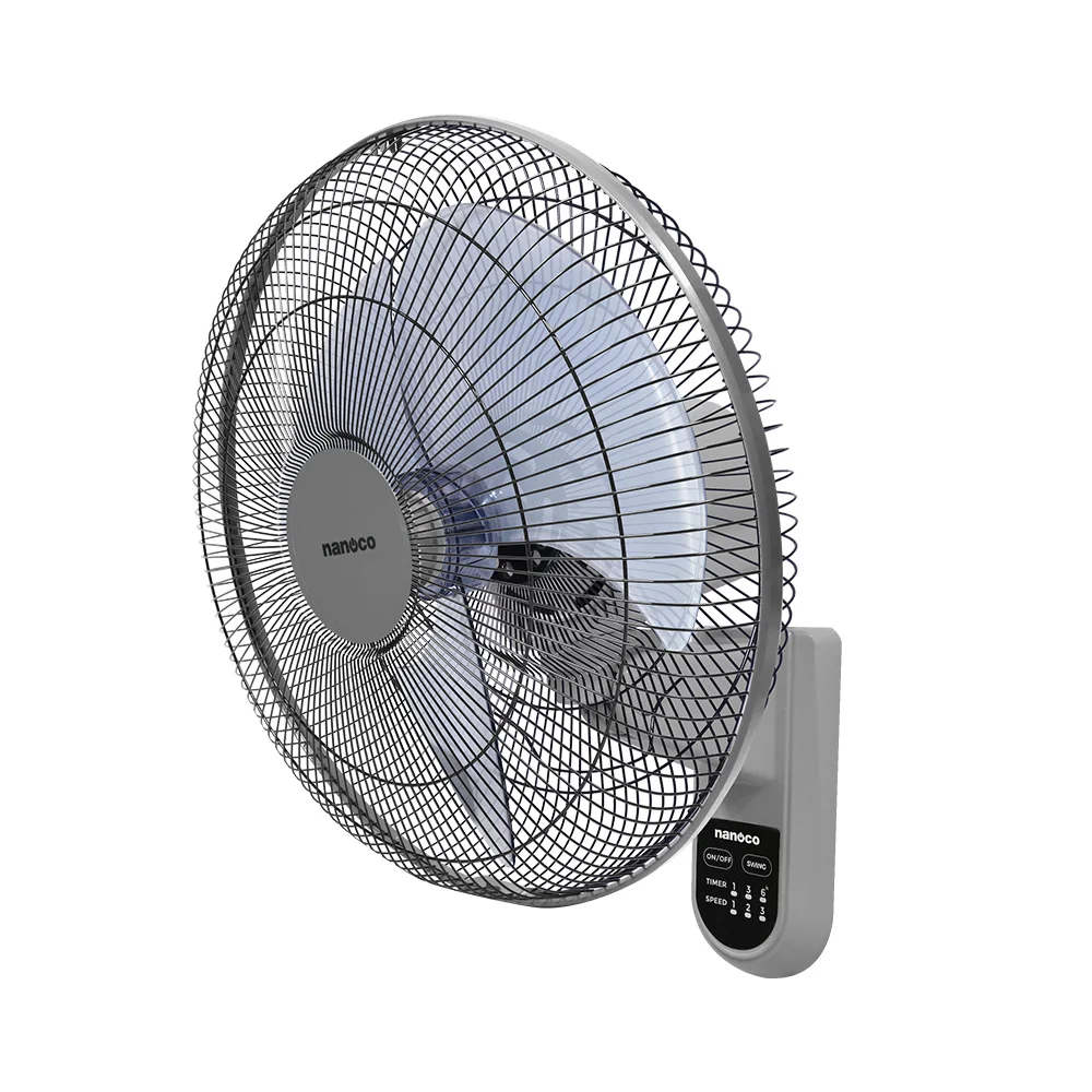 Nanoco Wall Fan With Remote Control - Air Flow: 72.2 M3/min - 3 Options ...