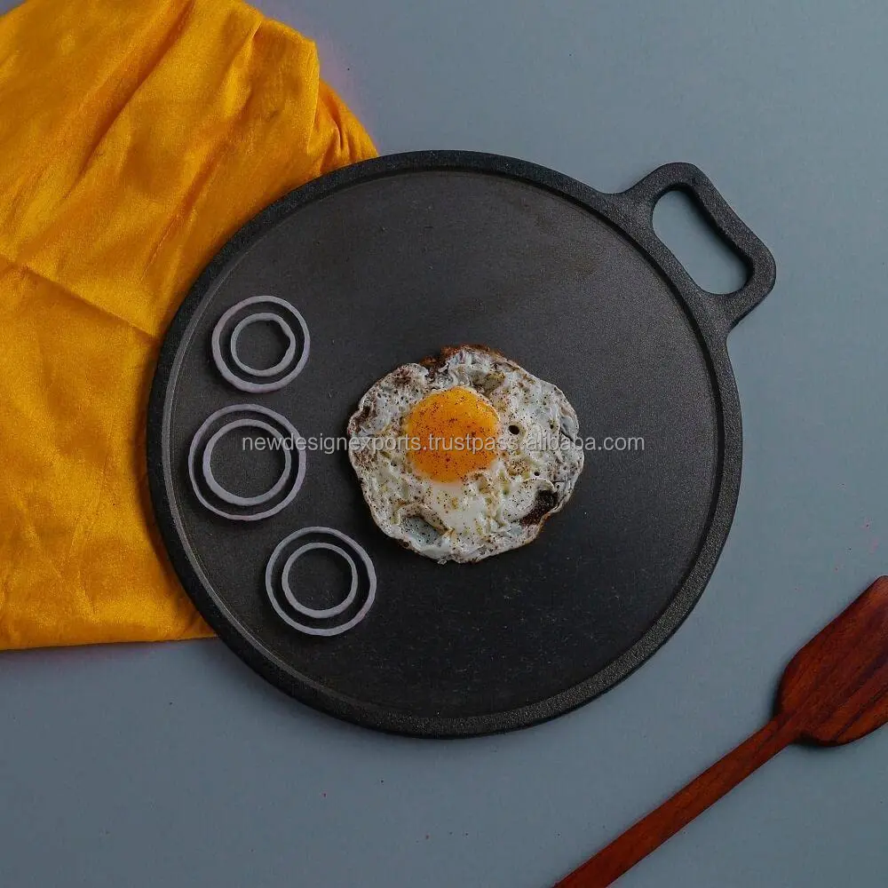 Pre-seasoned Cast Iron Tawa - Perfect for Dosa & Roti