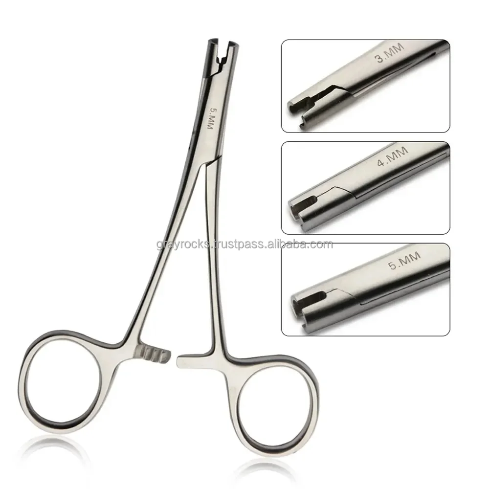 Stainless Steel Body Piercing Tools Mirror Polish Dermal Anchor Forceps ...
