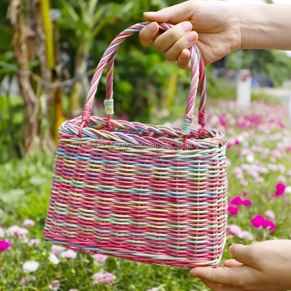 Natural Eco-friendly Rattan Bag With Handle/ Handmade Rattan Tote Bag ...