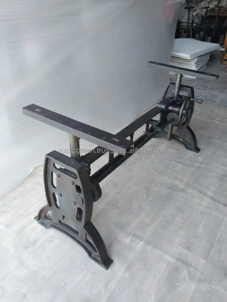 Industrial Cast Iron Crank Cafe Table Legs - Buy Metal Table Legs,Cast ...