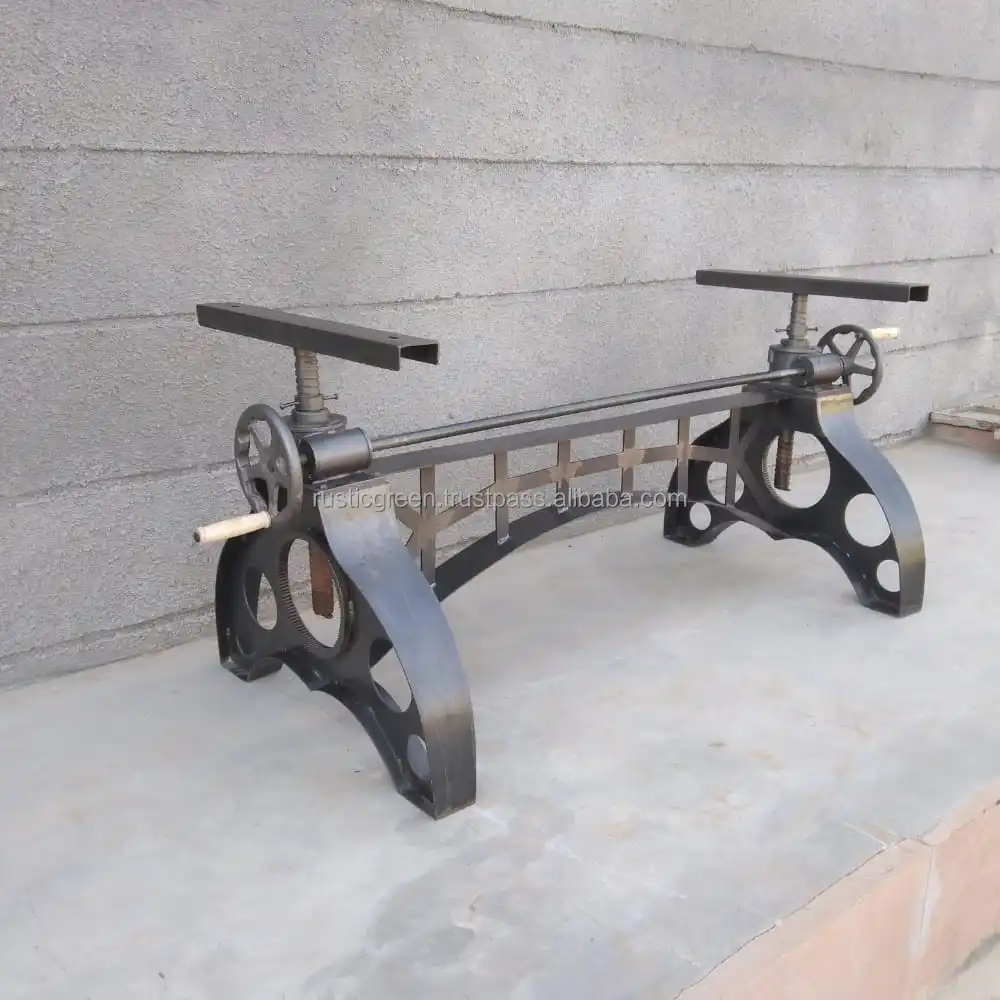 Industrial Cast Iron Crank Cafe Table Legs - Buy Metal Table Legs,Cast ...