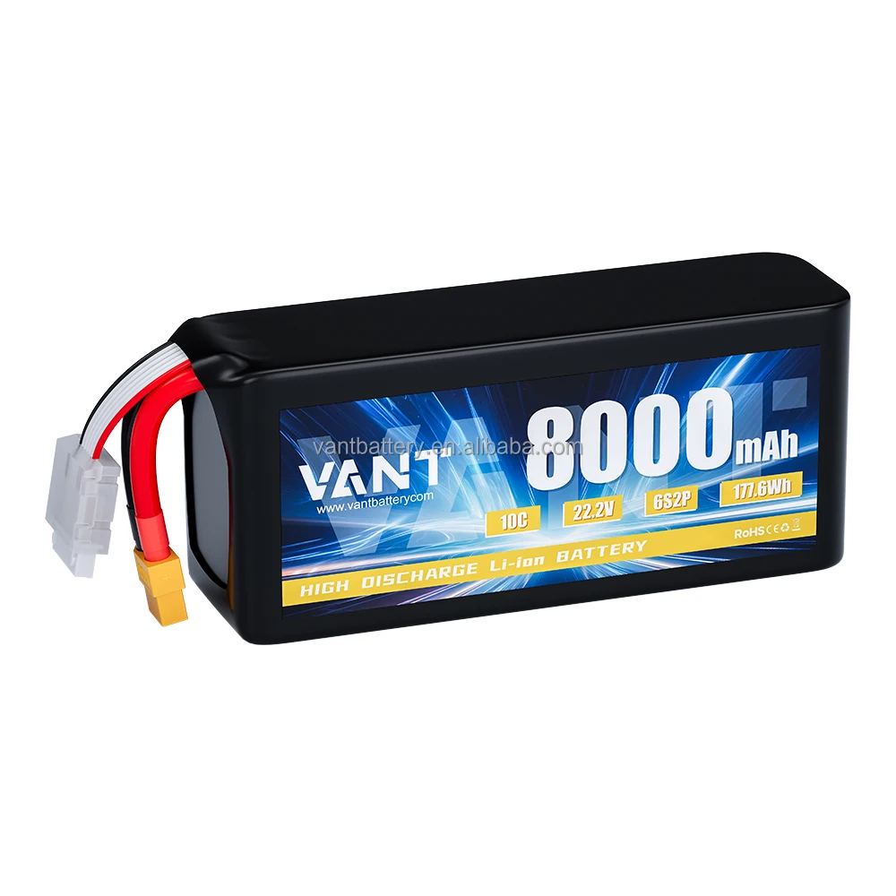 6S 8000mah 22.2V 10C Li-Ion Battery Pack for RC and BOATS