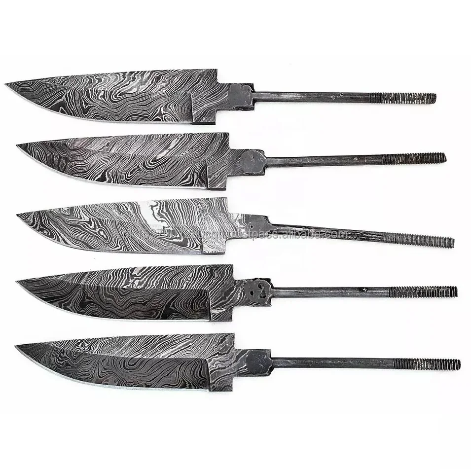 Damascus Steel Blank Blades - High Carbon Knife Blanks