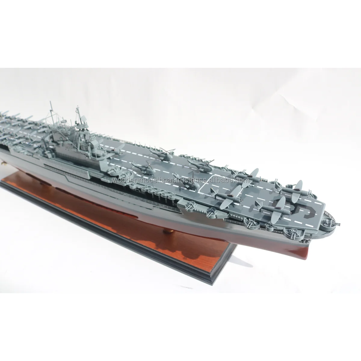 Wooden Aircraft Carrier Model USS Enterprise (CV-6) - Antique ...