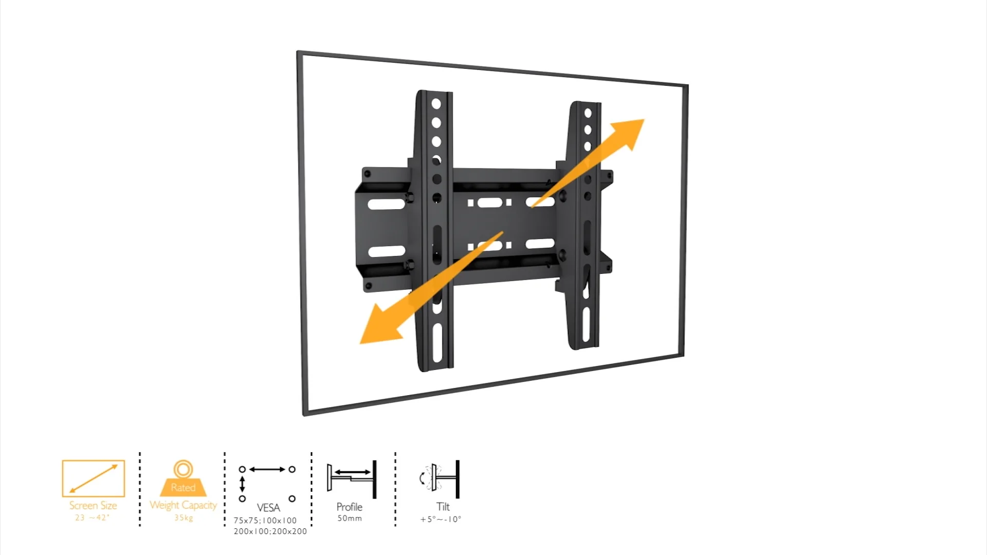 Lumi Super Economy Tv Mounts Tilt Removable Flexible Adjustable Tv Wall ...