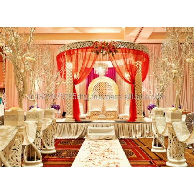 2022 4 Pillar Lights Backdrop Walkway Stand Wedding Decoration Party ...