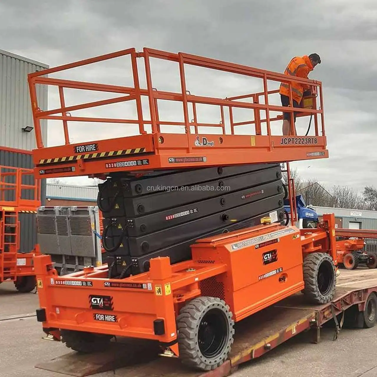 Mobile Scissor Lift Hydraulic Platform Cruking 12m Electric Scissor ...