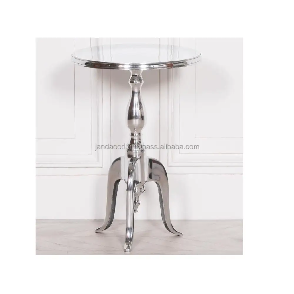 Aluminium Side Table Tripod Design Modern Look Home Plant Stand Living ...