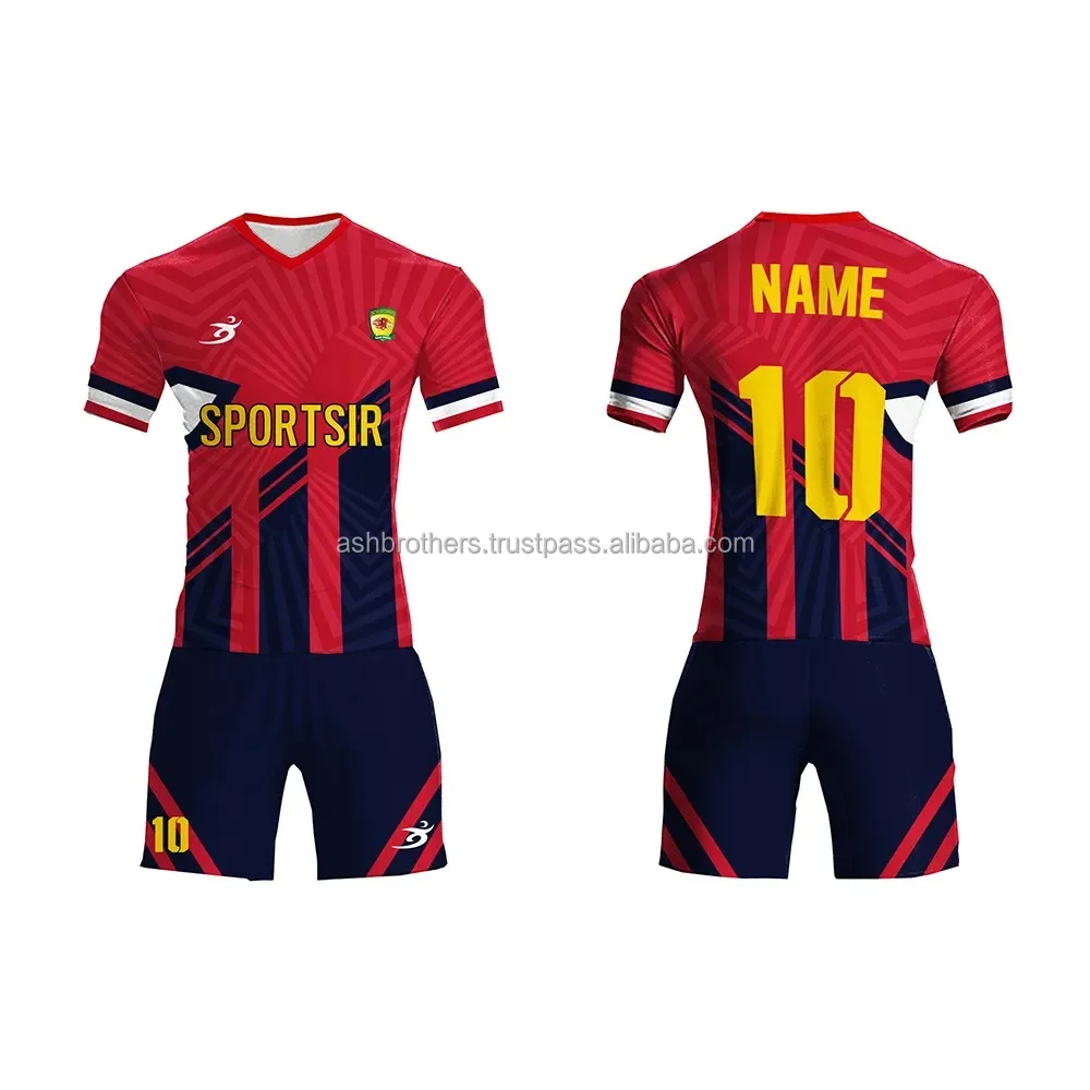 Free Model Design Football Team Soccer Uniform Set Sublimation Soccer ...