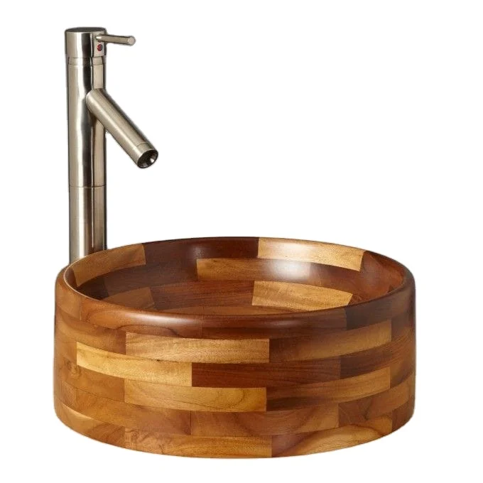 Acacia Wooden mango Wood Basin Hotel Wash Basin Wooden Wall Mount Hand ...