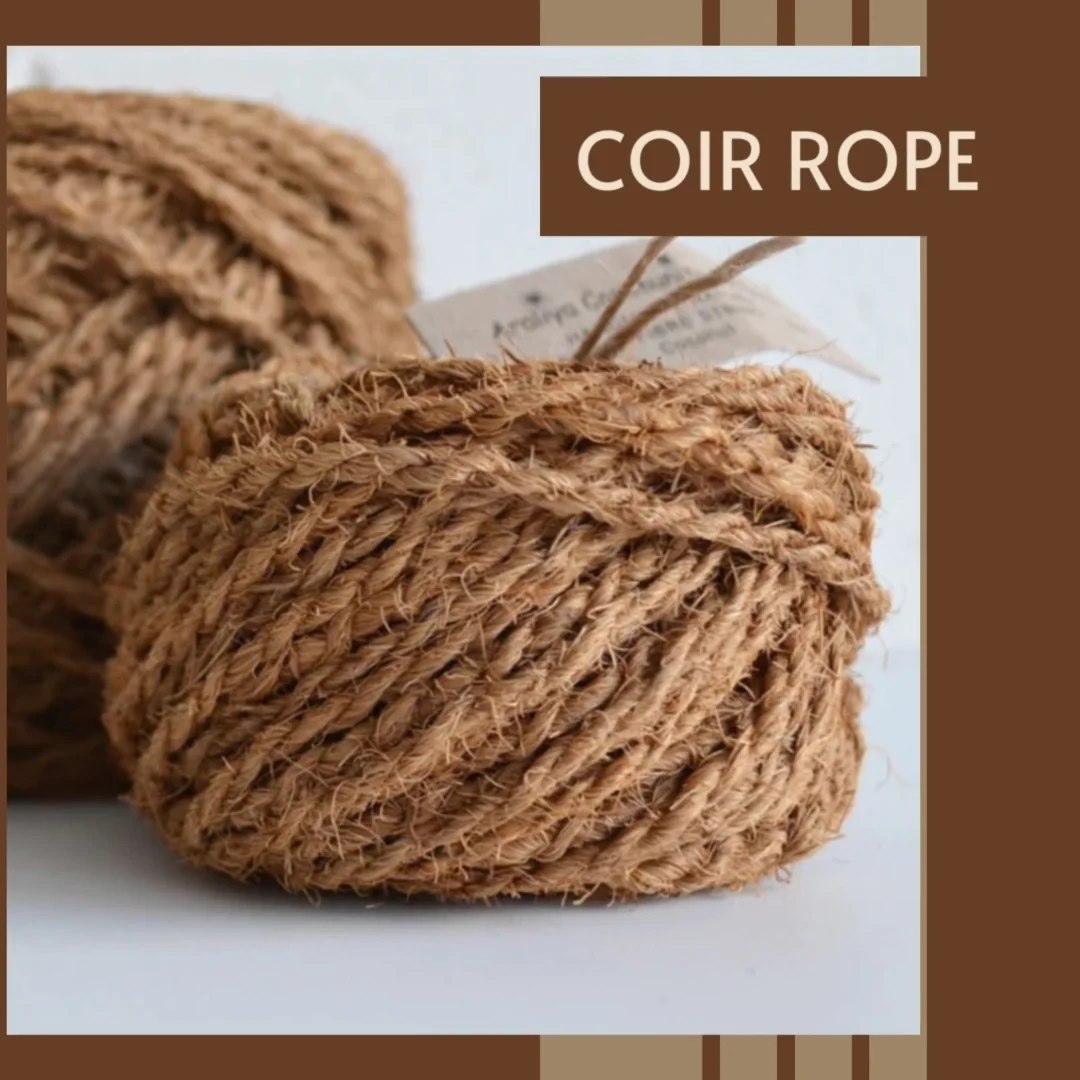 Geo-textile 4ply Coconut Coir Ropes 2ply Twisted Coir Yarn Strong And ...