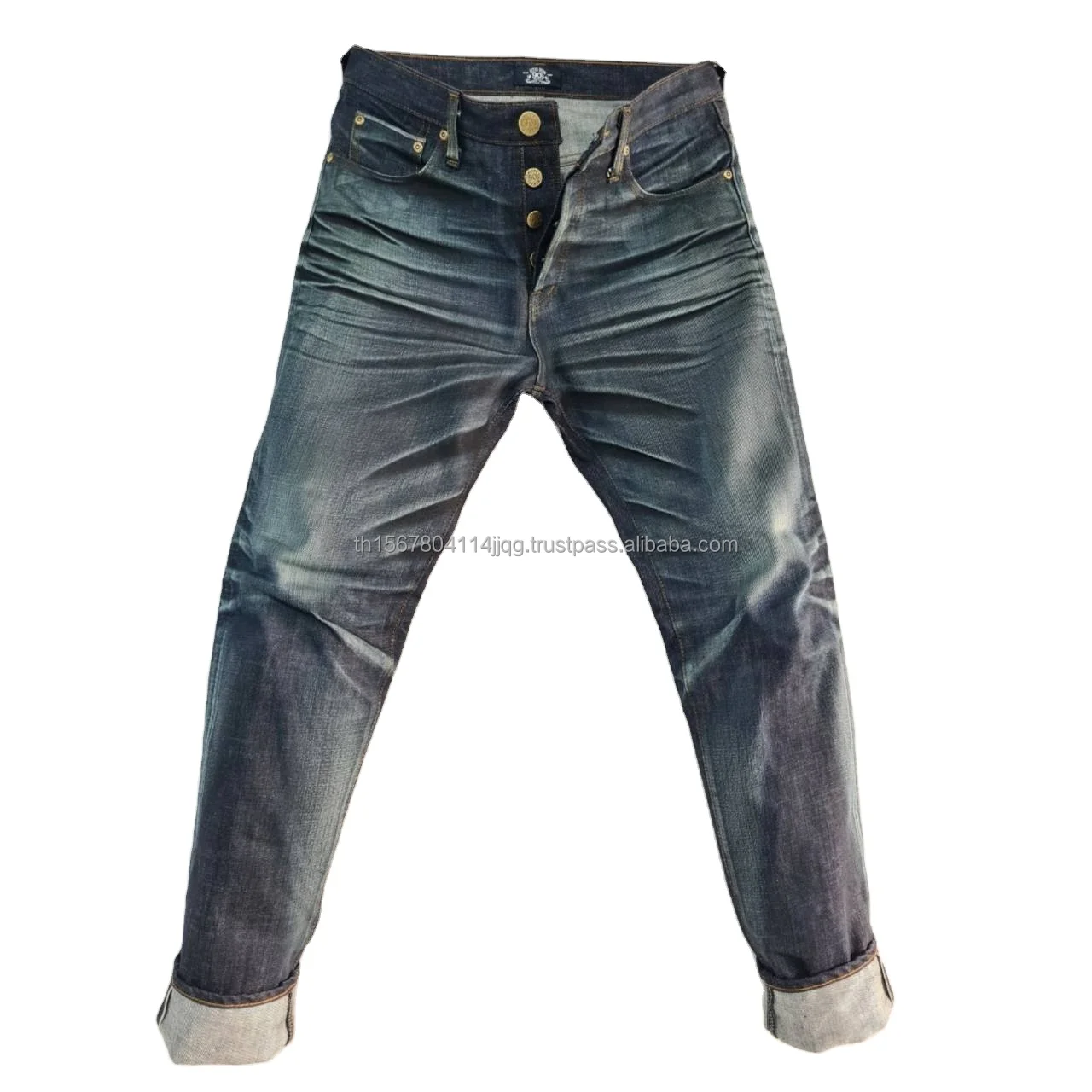 Slim fit jeans,fade jeans by handmade, red selvedge jeans Men's jeans ...