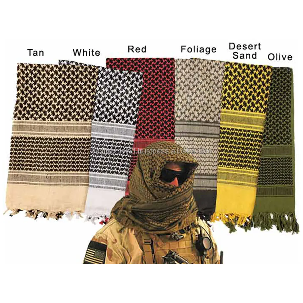 Us Flag Star Shemagh Scarf Men & Women Tactical 100% Cotton Head Neck ...