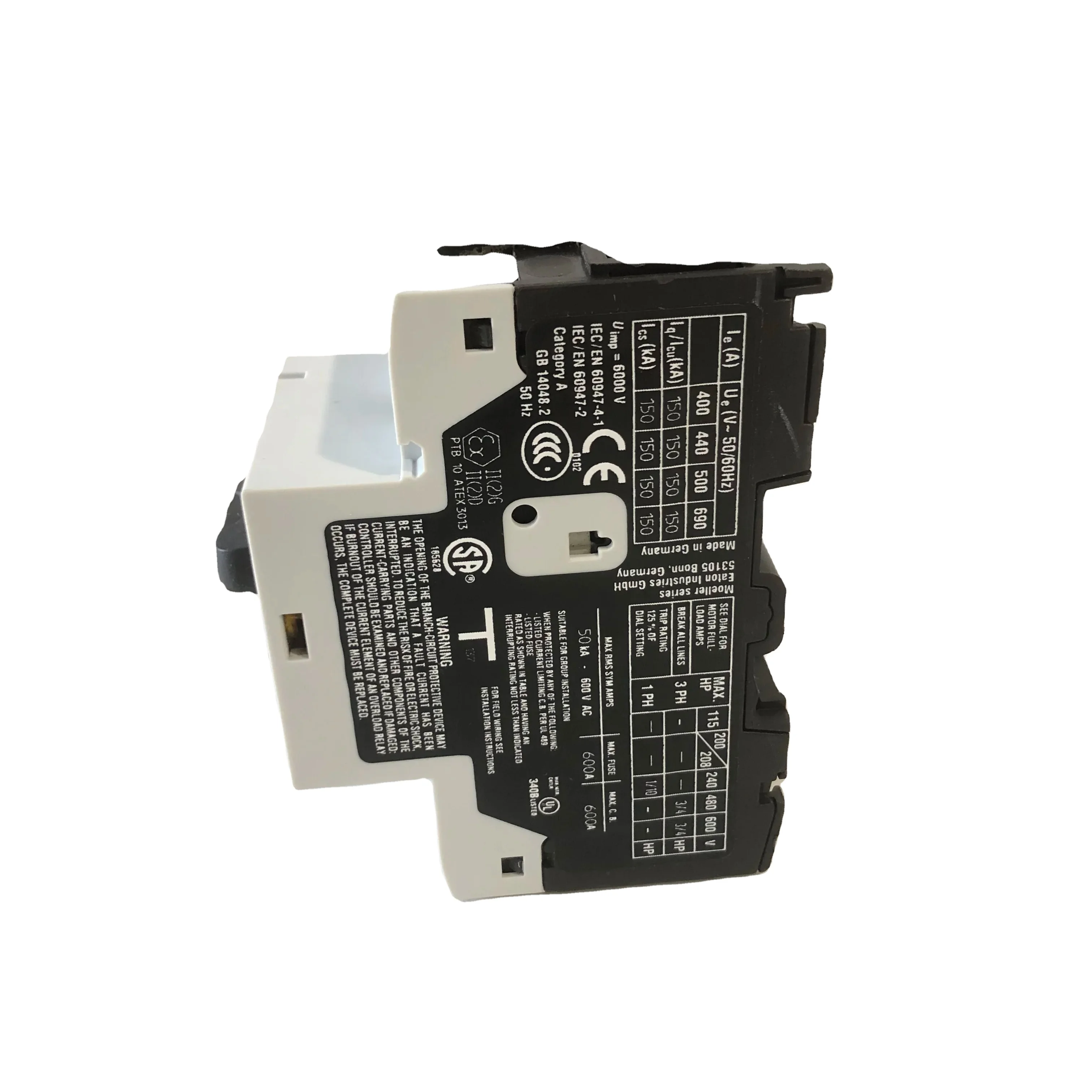 1.6 A Motor Protection Circuit Breaker,690 V Circuit Breaker 072735 ...