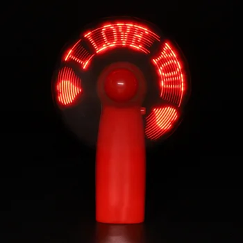 Luminous Portable Colorful Led Fan Programmable Texts Promotional Mini ...