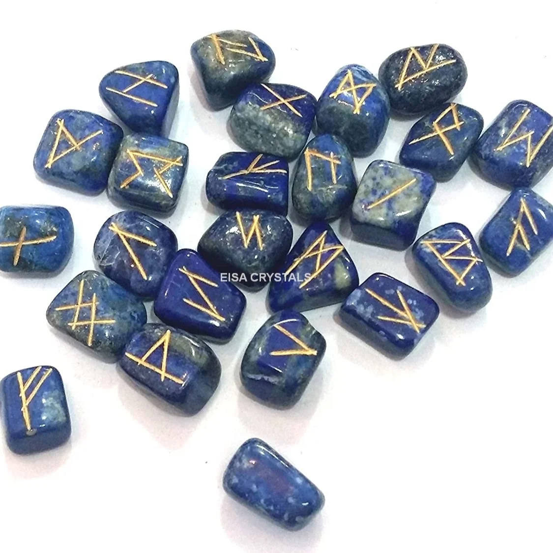 Lapis Lazuli Elder Futhark Rune Set | Runes Set | Runes Stone Set ...