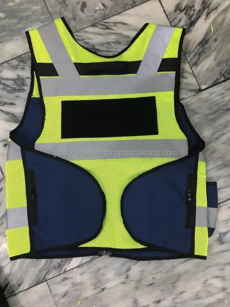 Ambulance Tactical Vest Security Hi Viz Reflective Vest Front Zipper ...