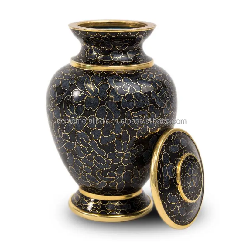 Standard Black Metal Box Cremation Urn Powder Coating Funeral Supplies ...