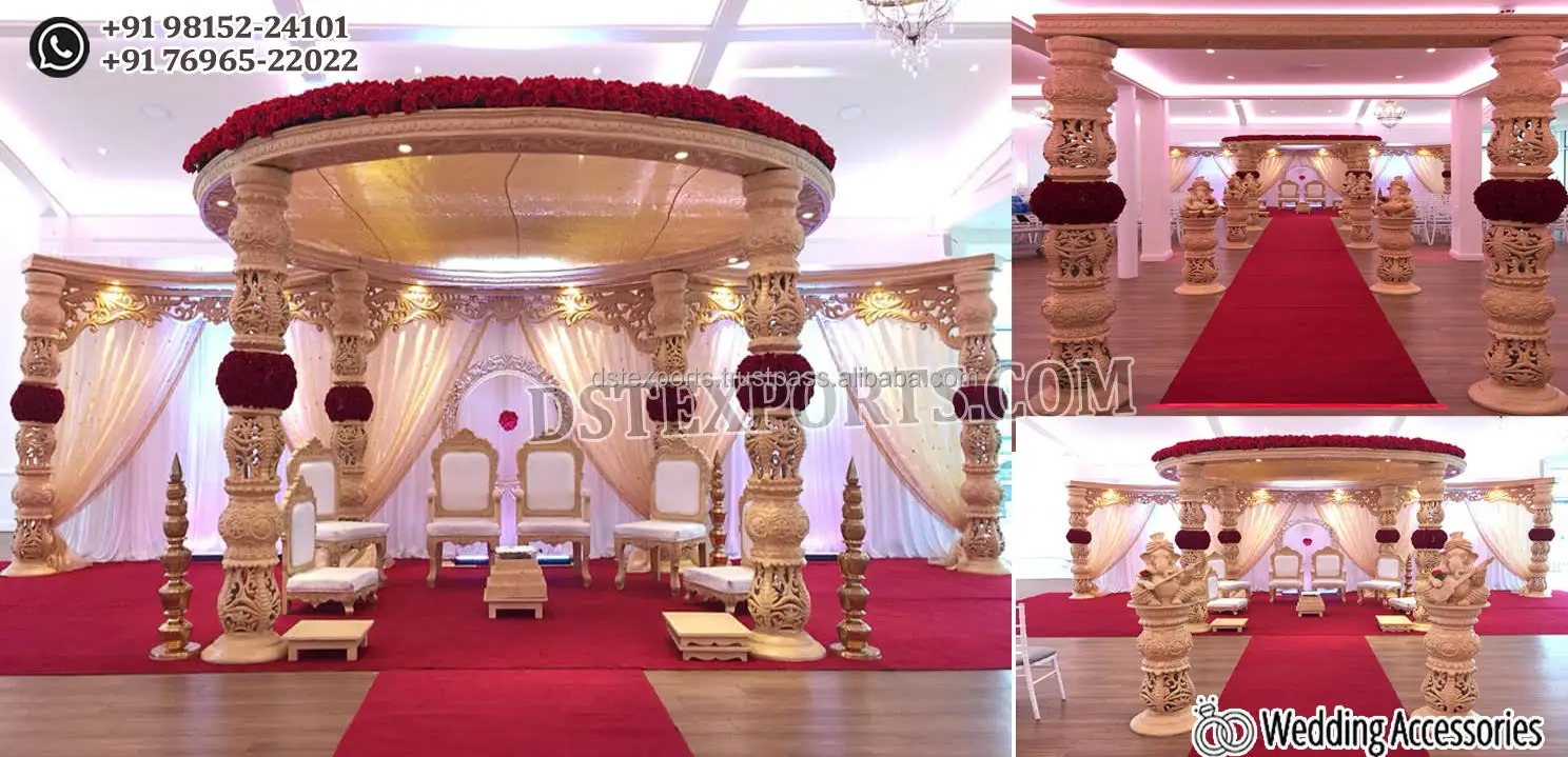 Gujarati Wedding Round Shape Anmol Mandap - Brilliant Design