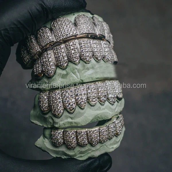 Embreld 10k Solid Gold Teeth Grill Diamond Moissanite Grillz Provence Custom Grillz Party Gift ...