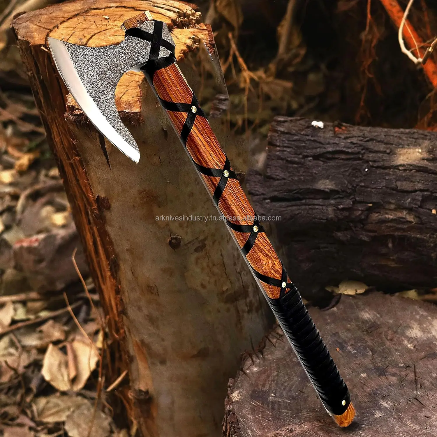 Handmade Medial Viking Axe With Leather Sheath Whole Sale High Carbon ...