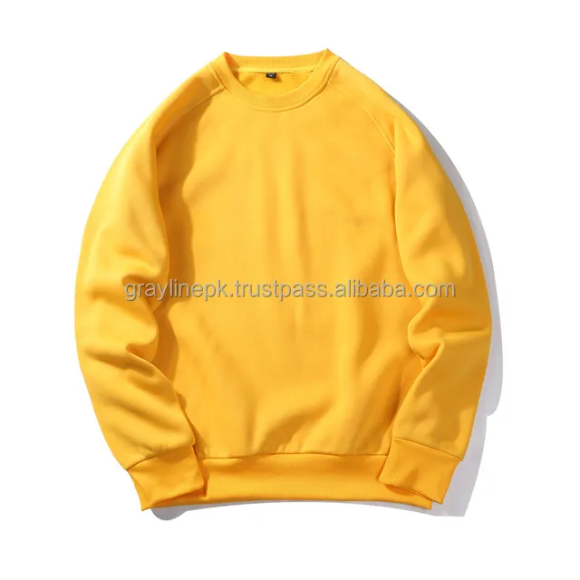 Custom Plain Unisex Sweatshirts Men 100% Cotton Plain Bulk Sweatshirt ...