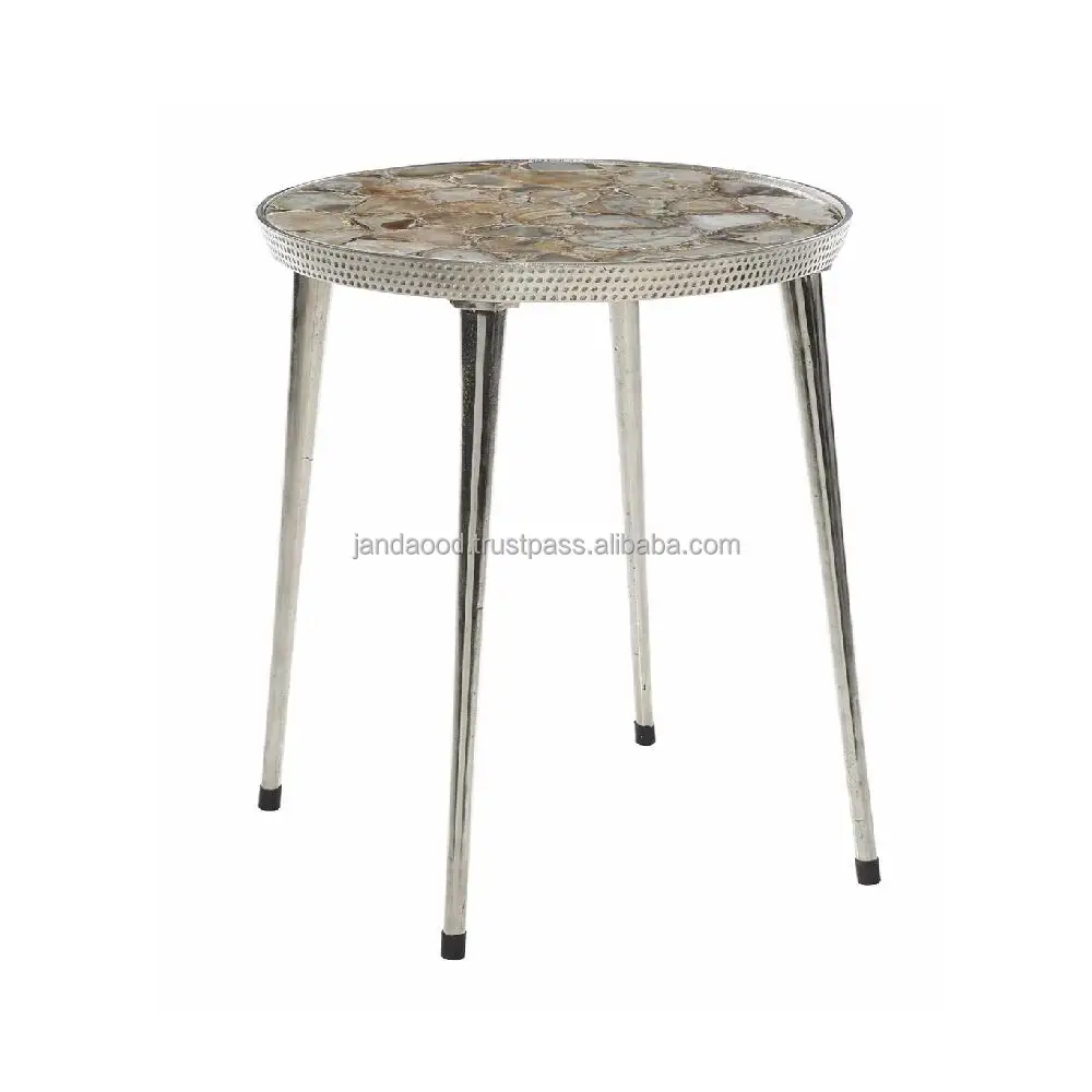 Modern Design Side Table Aluminium Accent Piece End Table & Stool Plant ...